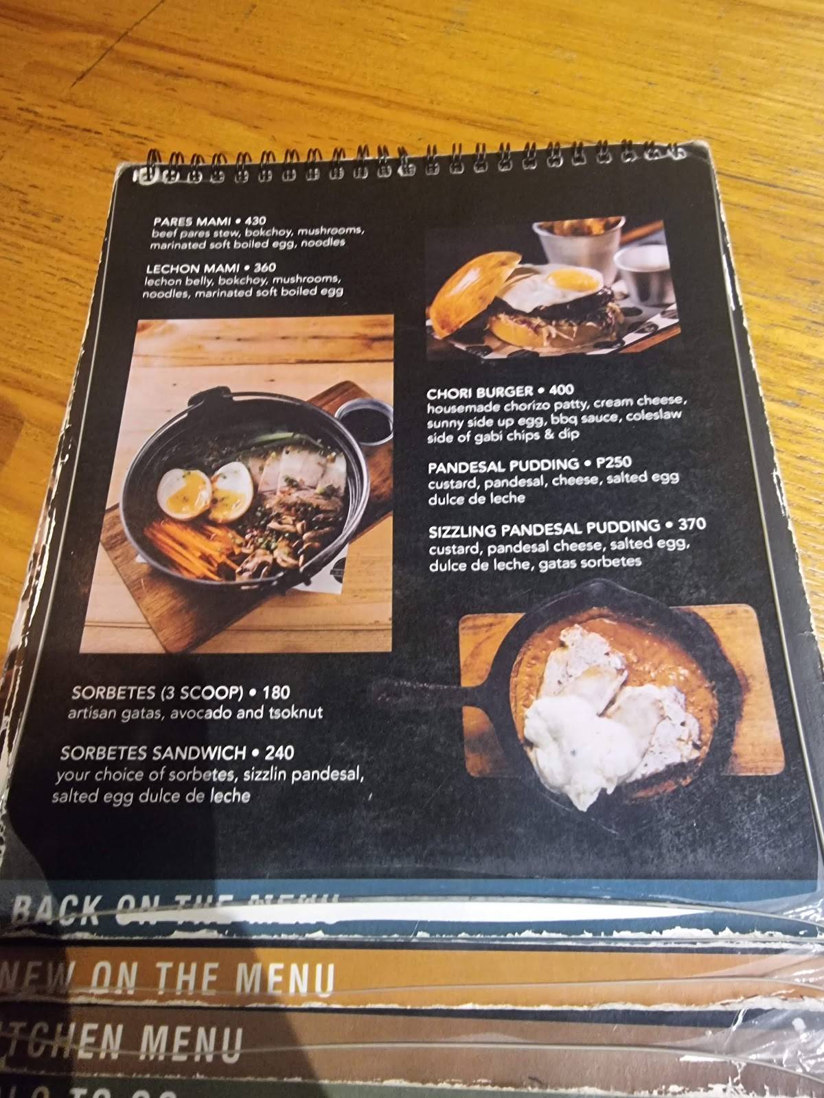 Menu at Locavore BGC restaurant, Taguig, Forbes Town Center