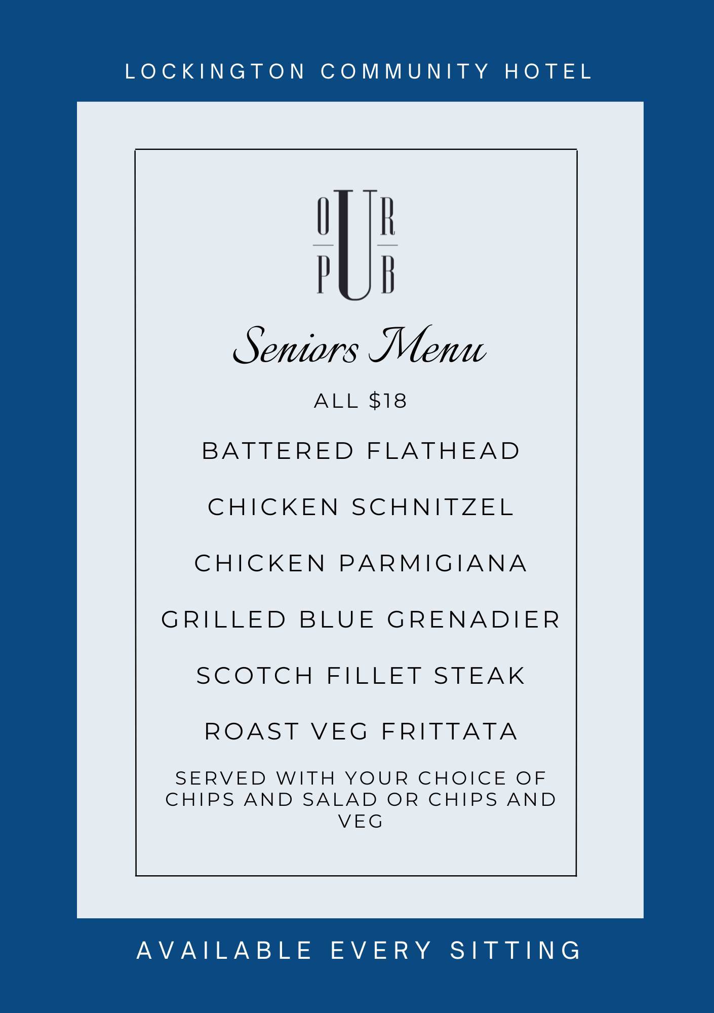 Menu at Lockington Supermarket pub & bar, Lockington