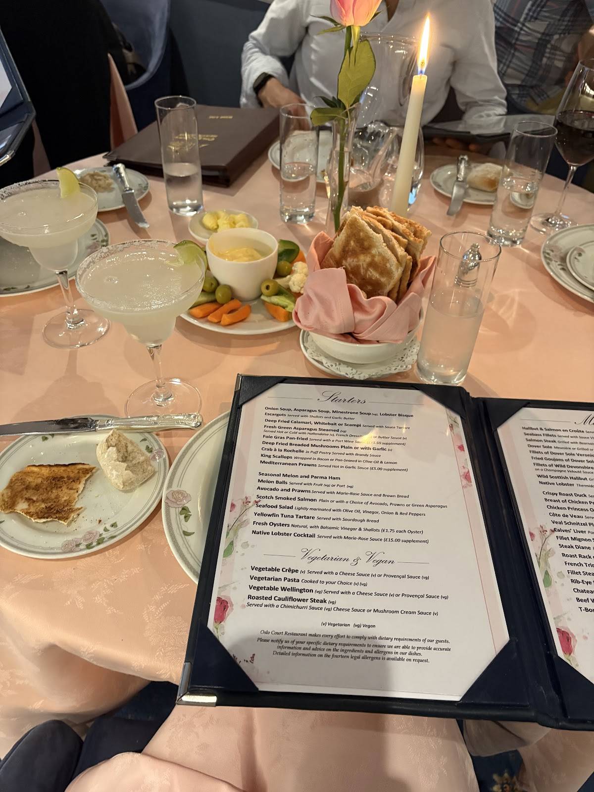 Menu at Oslo Court Restaurant, London
