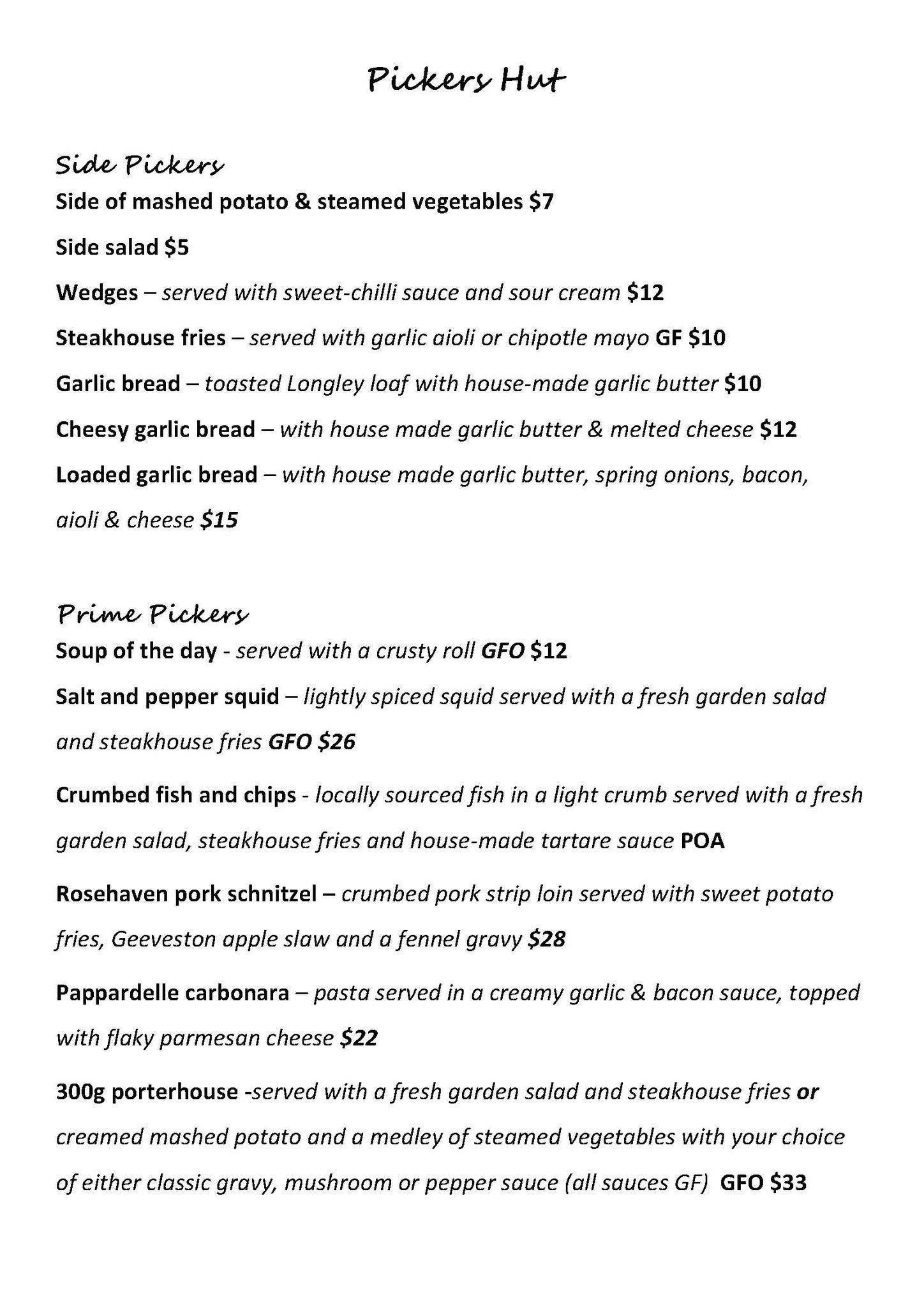 Menu at Longley International Hotel pub & bar, Longley