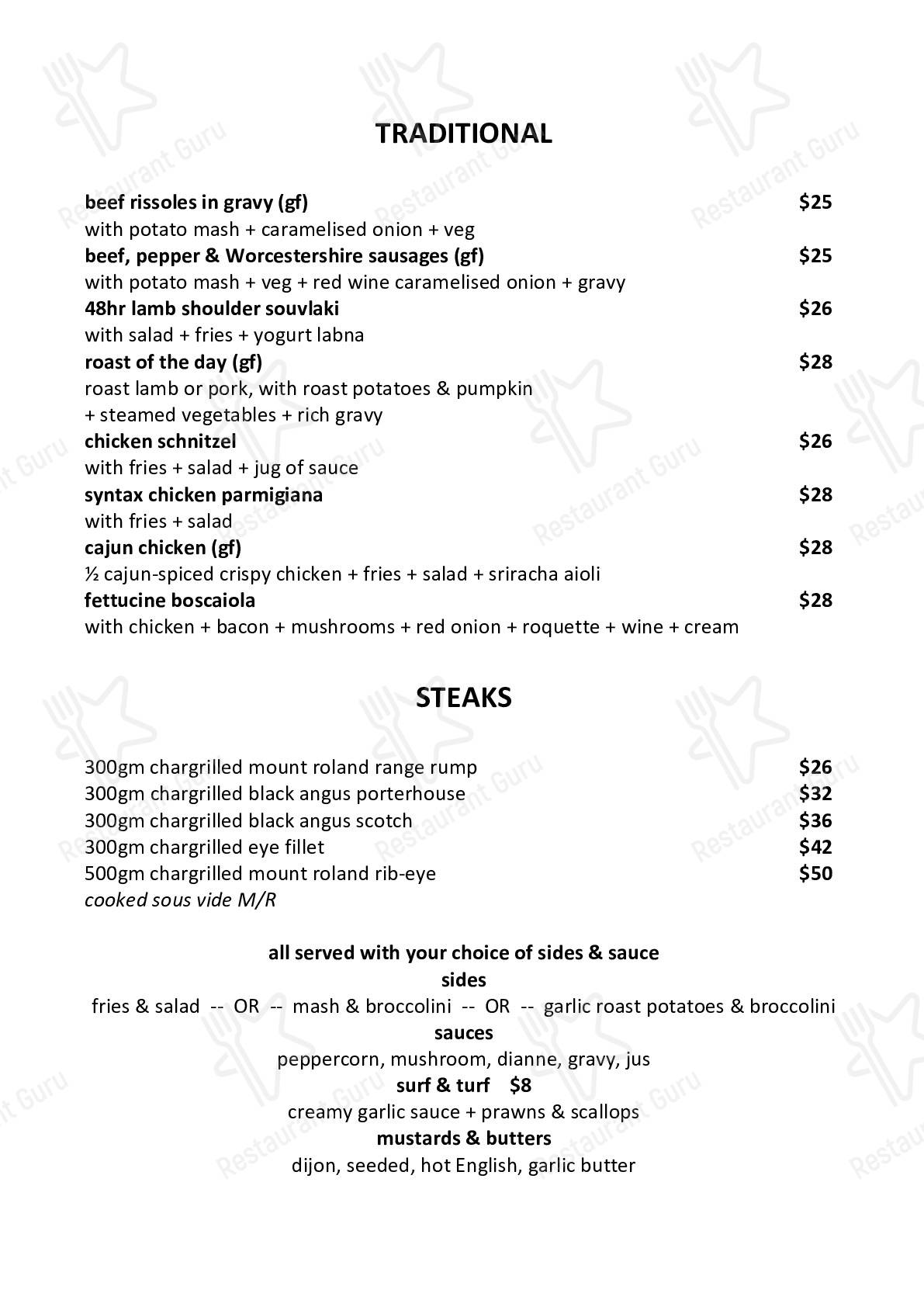 Menu at Longley International Hotel pub & bar, Longley
