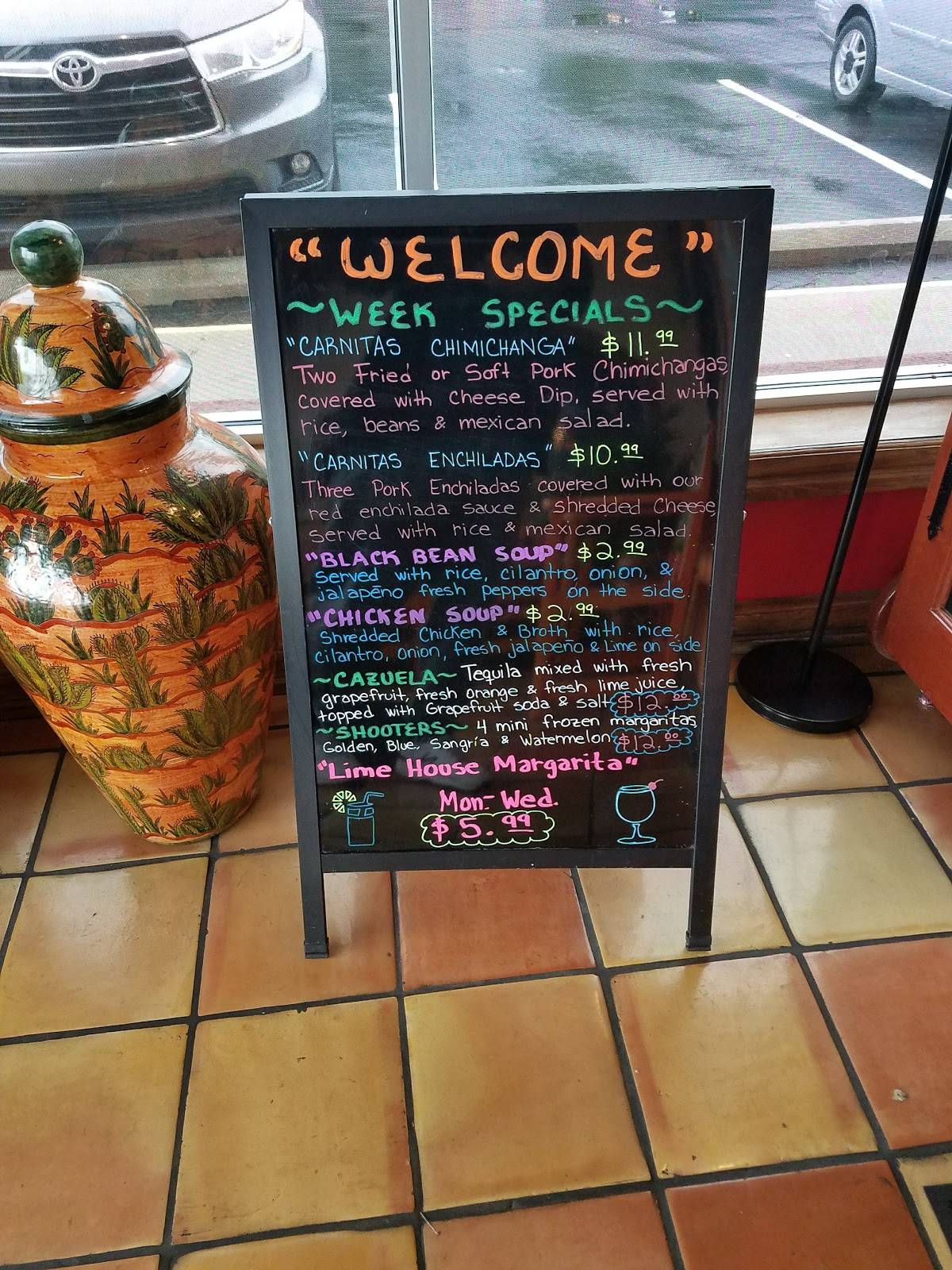 Menu at Los Machados Mexican Restaurant, Middletown