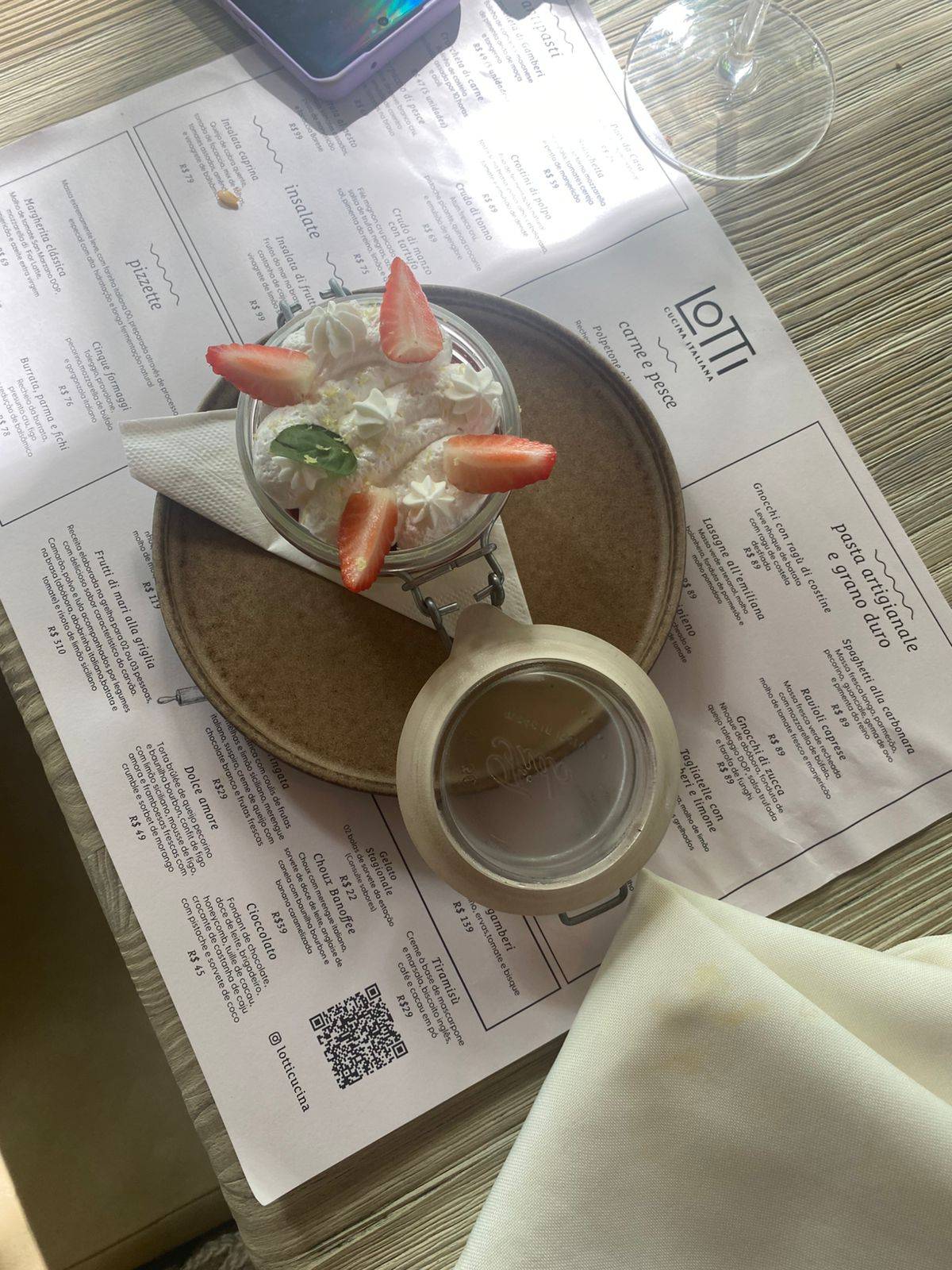 Menu em Lotti Cucina Italiana restaurante, Salvador