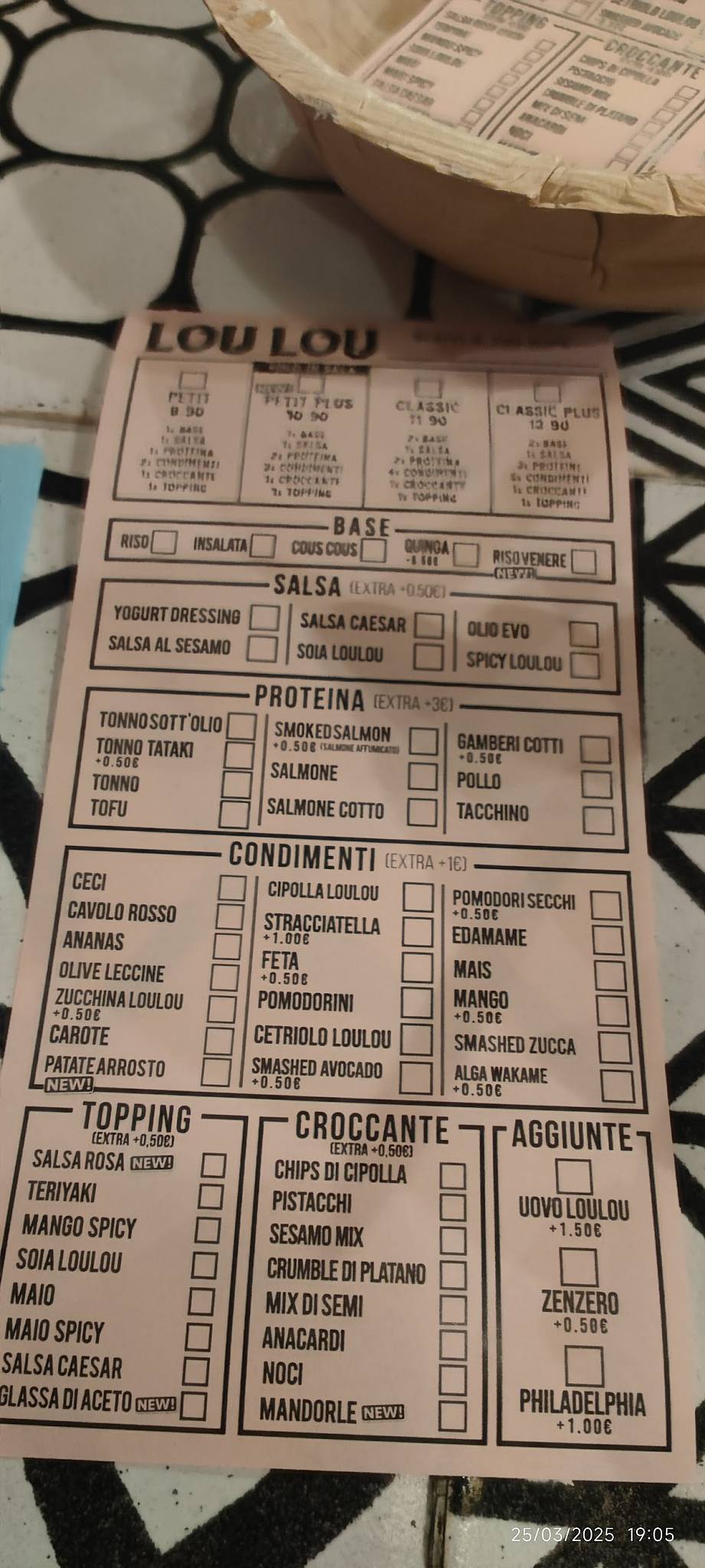 Carta del restaurante Loulou Poke - Parma, Parma