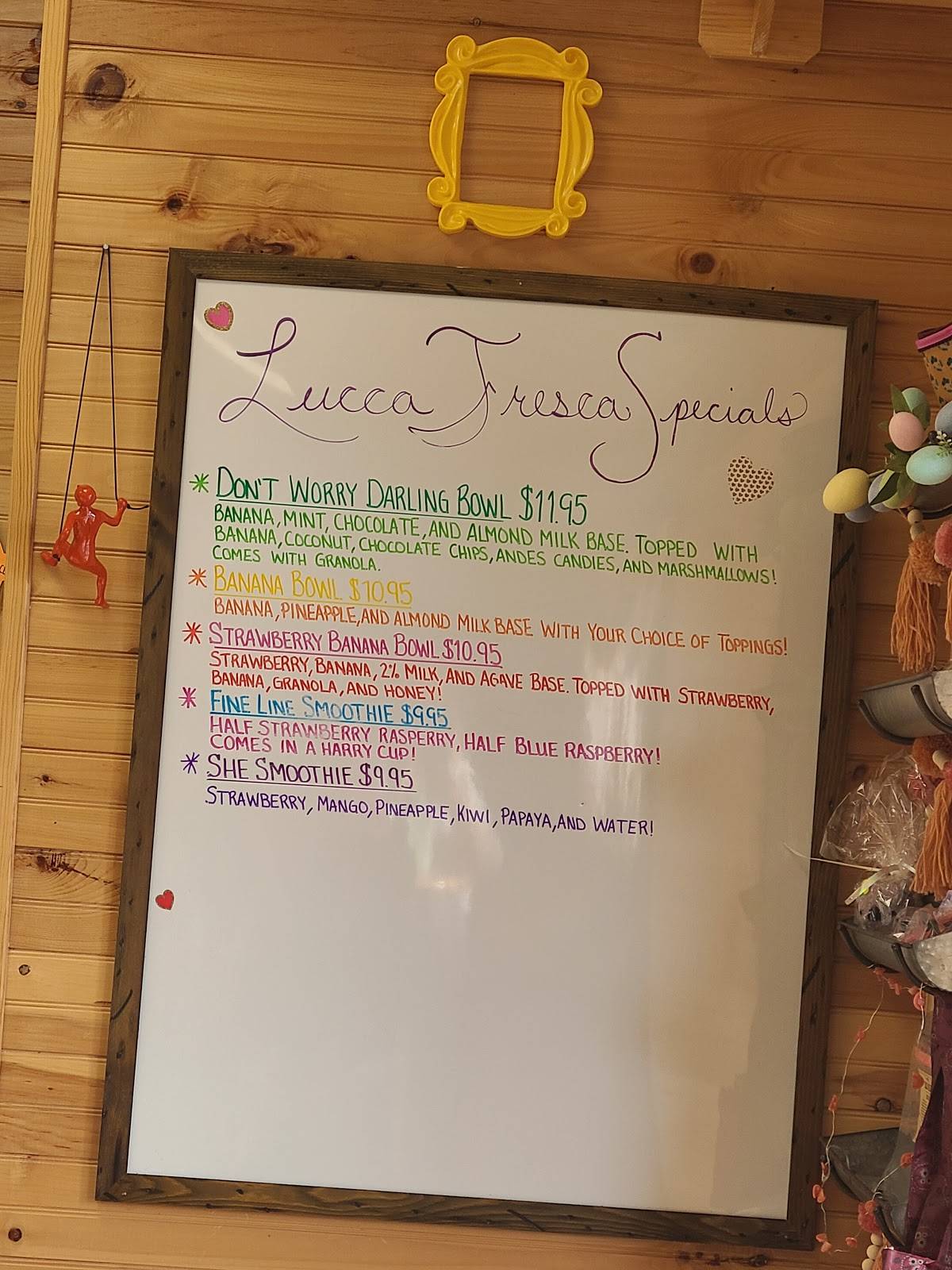 Menu at Lucca Restaurant, Taylor