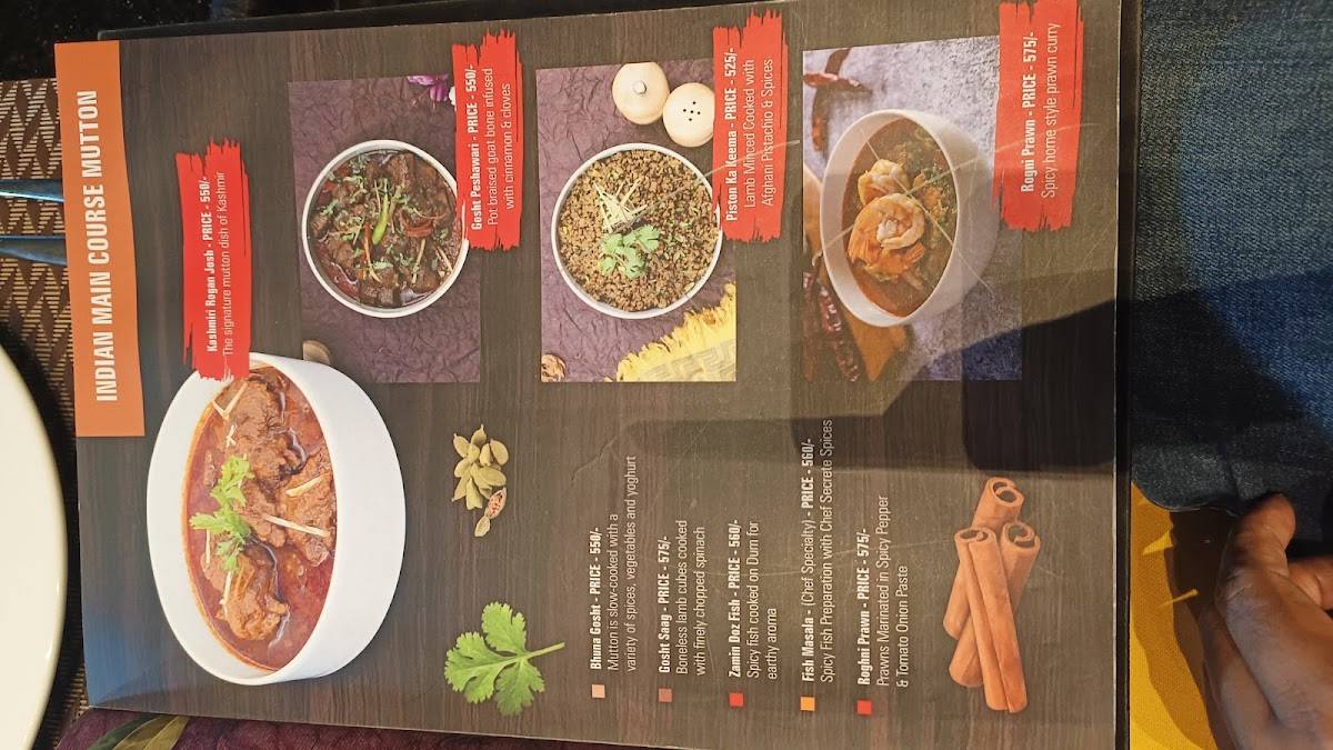 Menu at Café De Leila, Lucknow