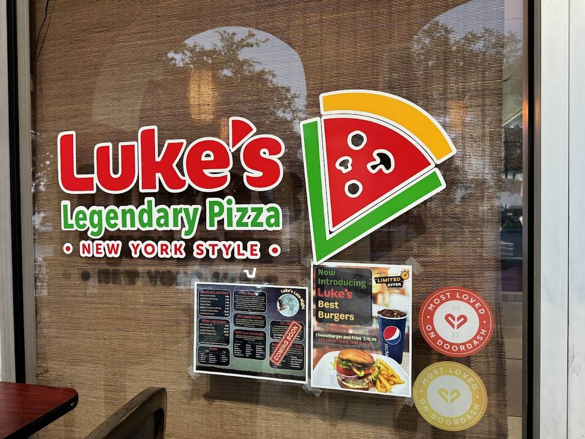 Menu at Luke's Legendary Pizza pizzeria, Davenport