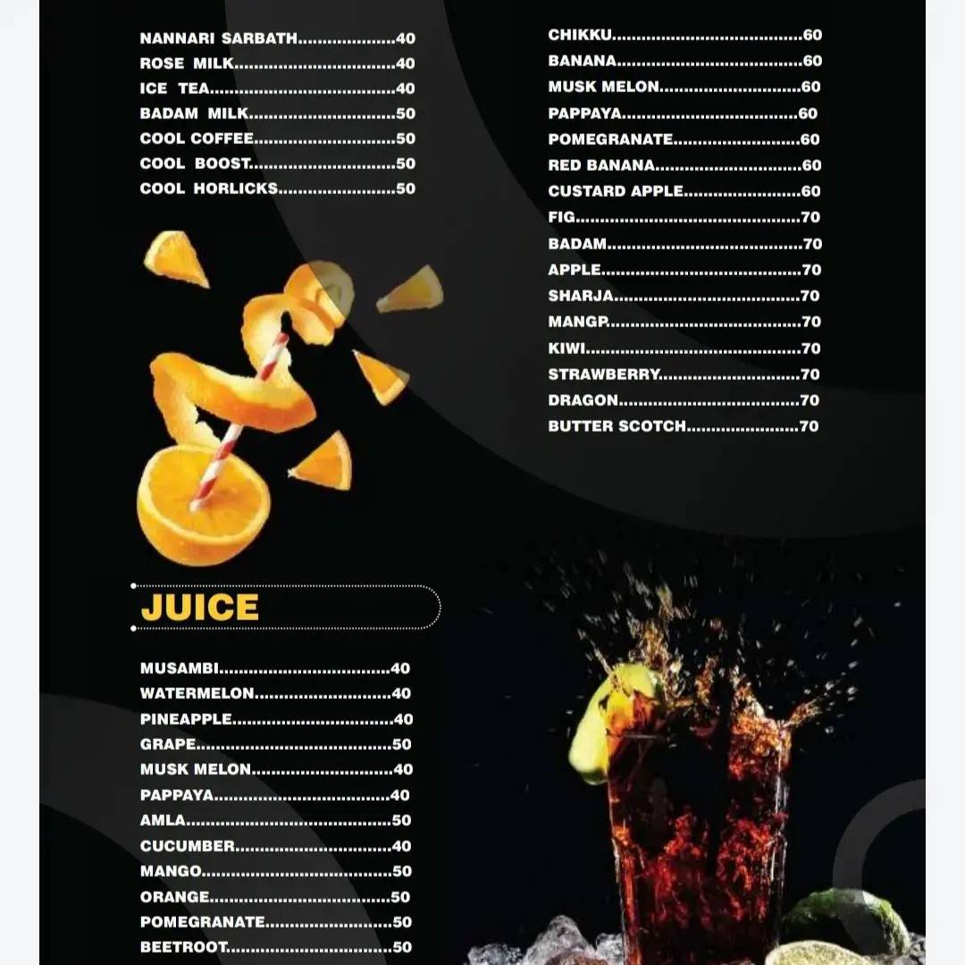 Menu at MADO CAFE, Padapai