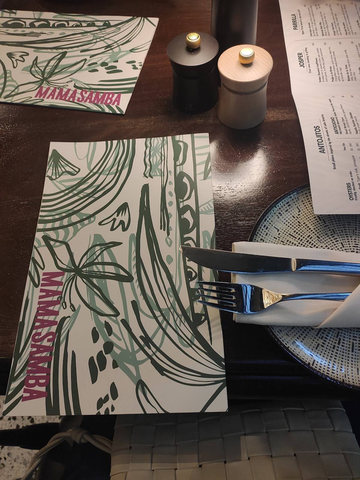 Menu at MAMASAMBA pub & bar, Johannesburg