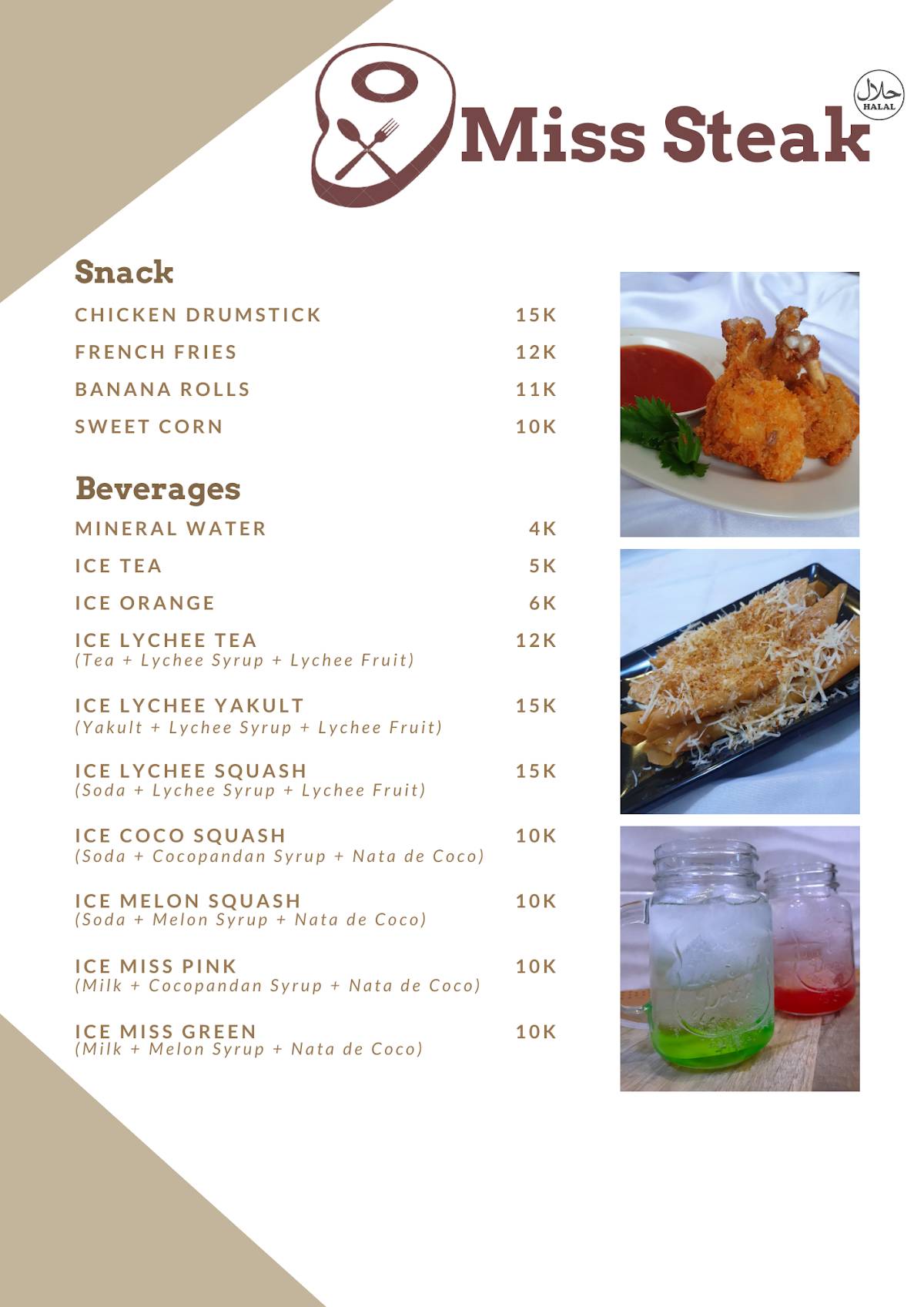 Menu at MISS STEAK SINGARAJA restaurant, Buleleng