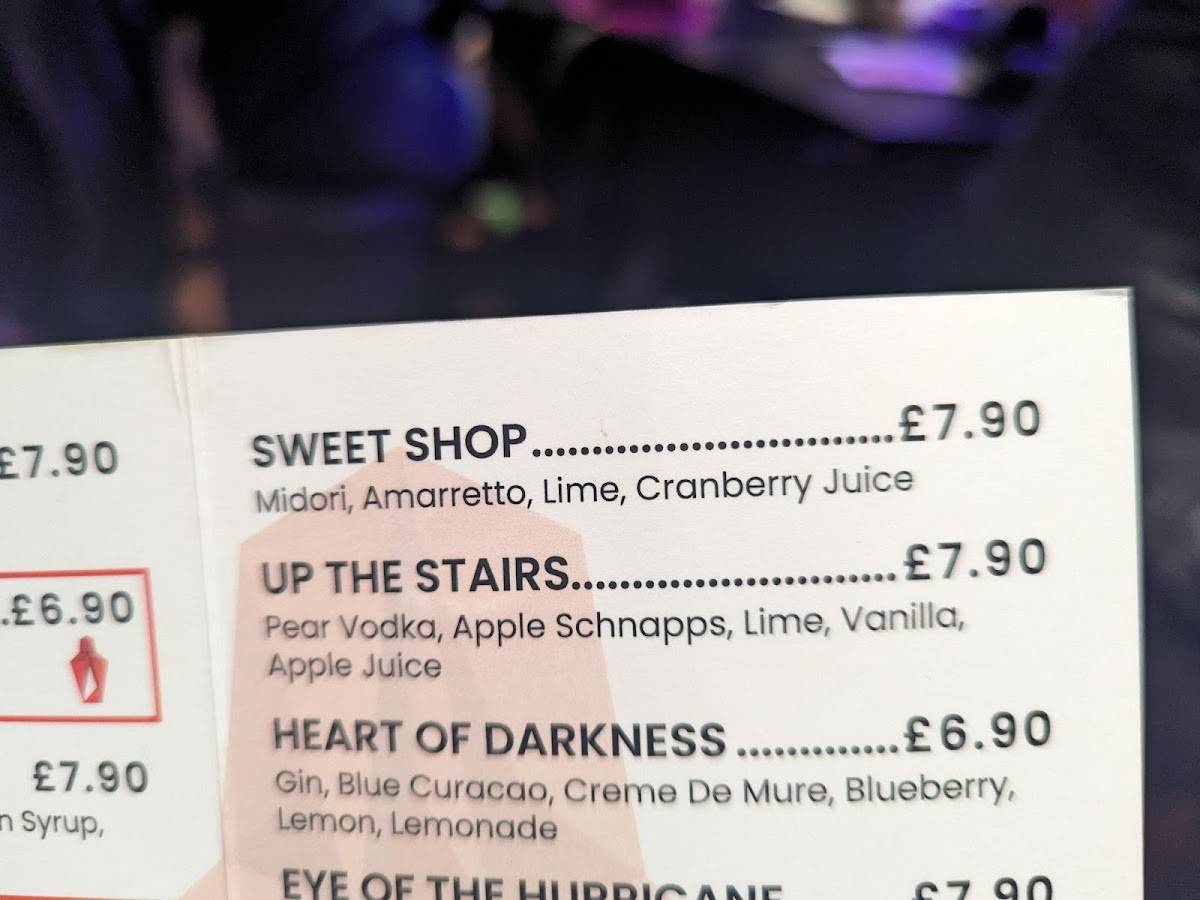 Menu at MIXOLOGY pub & bar, Durham