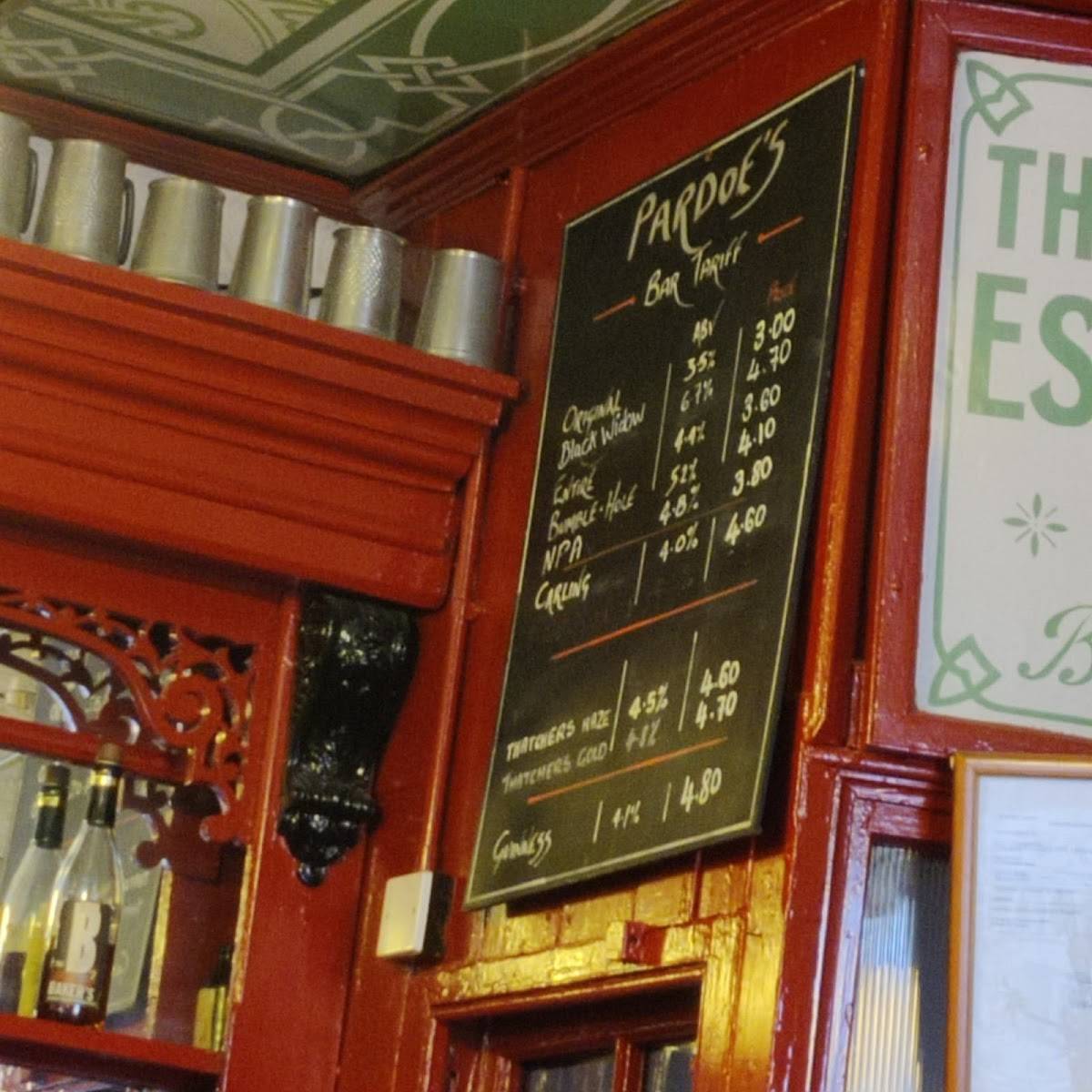 Menu at Ma Pardoes pub & bar, Dudley