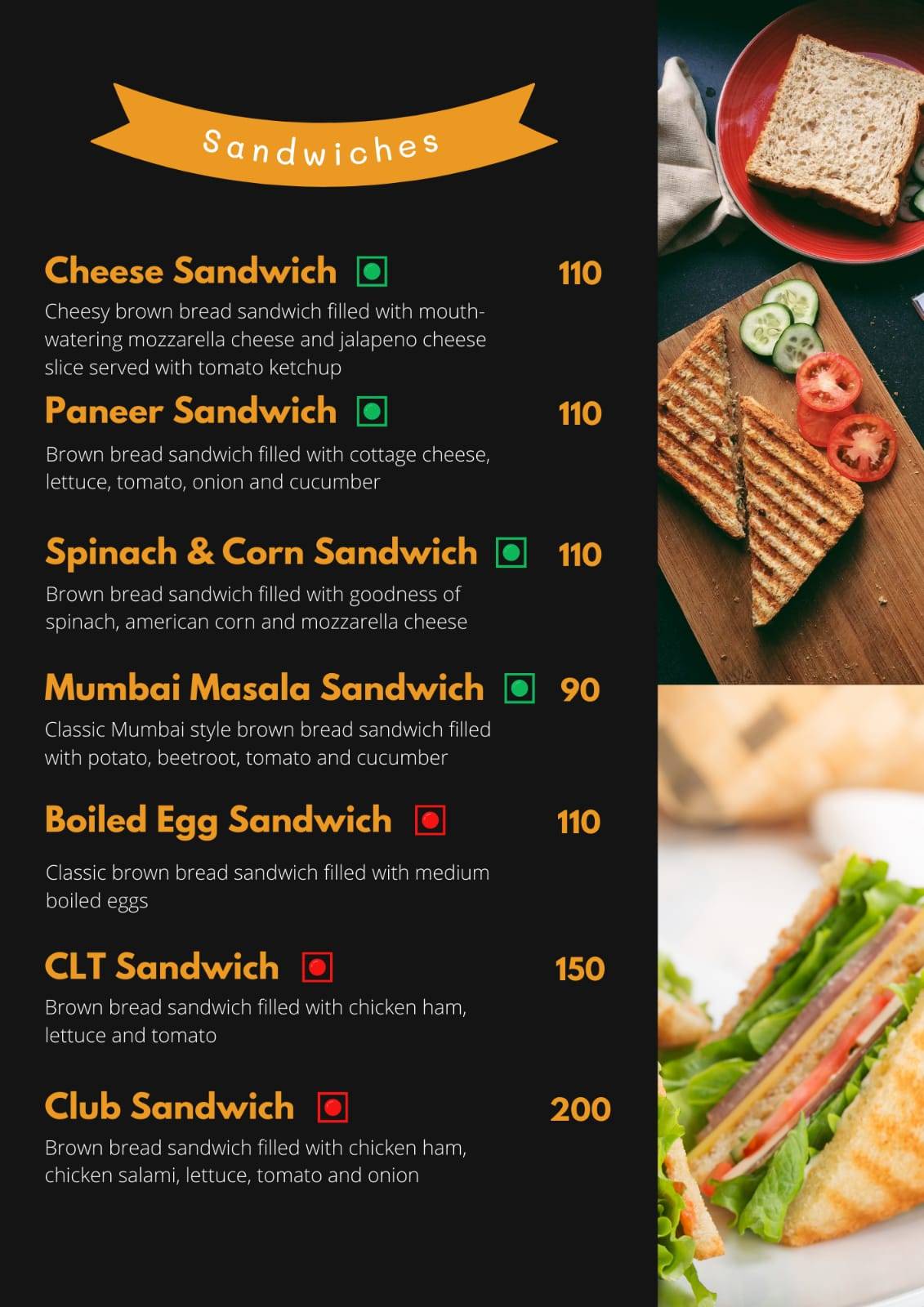 Menu at Mad Boss, Gurugram