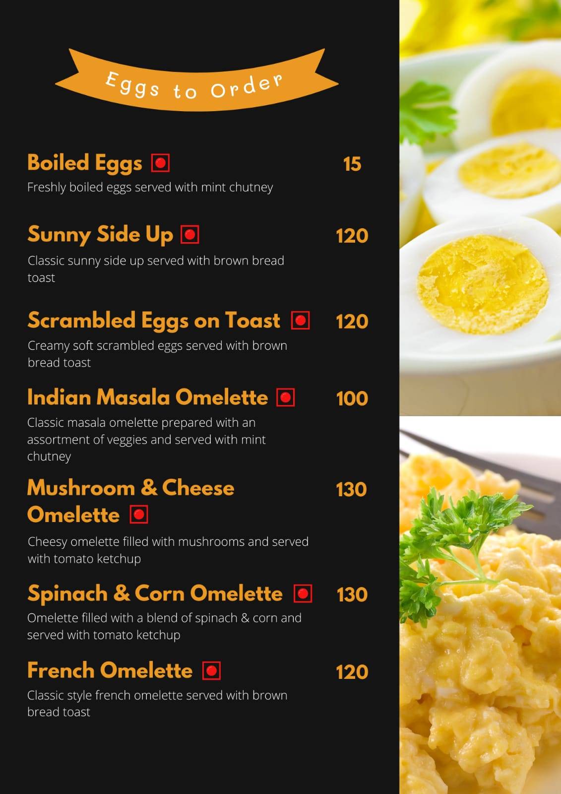 Menu at Mad Boss, Gurugram