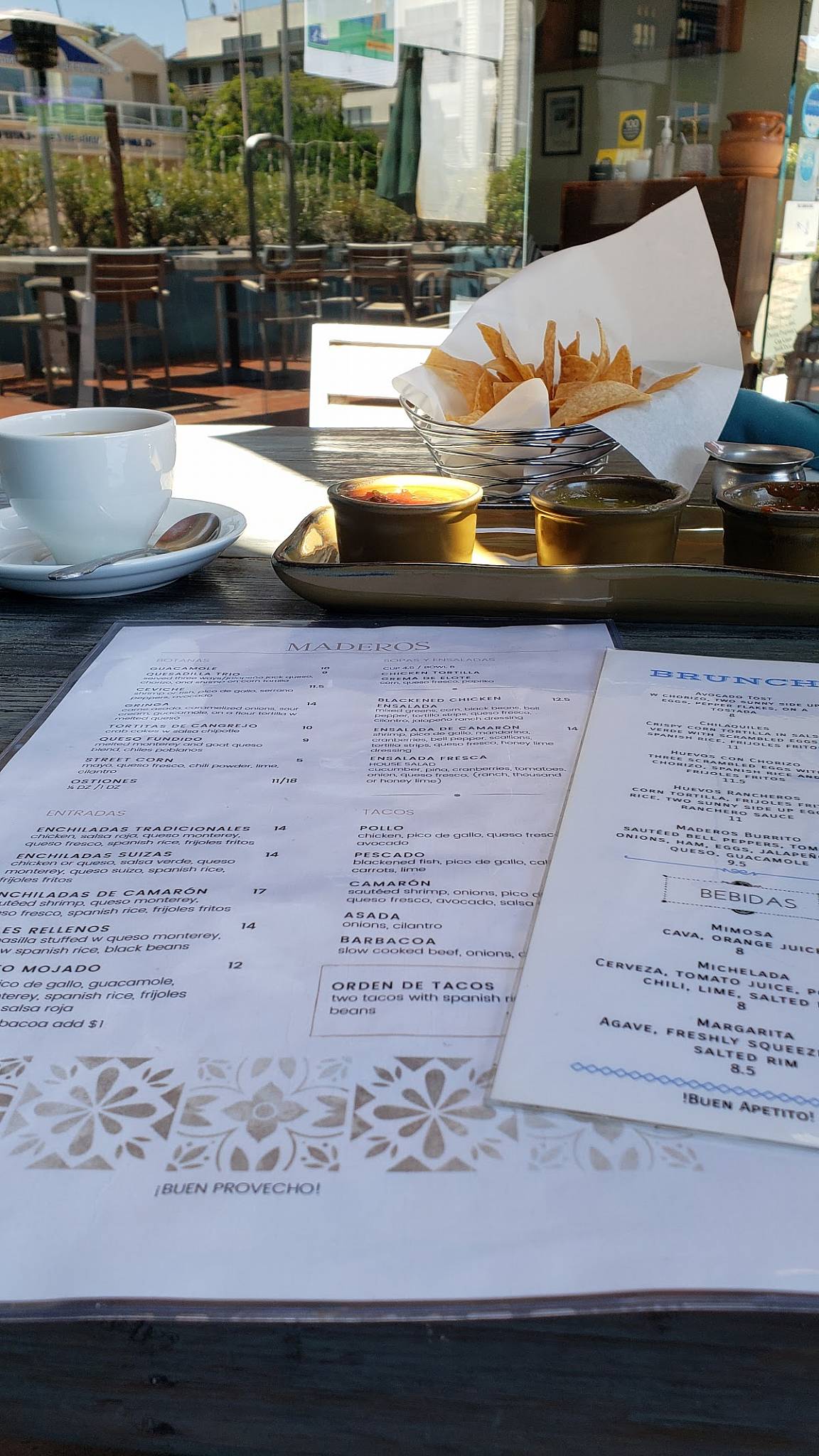 Menu at Maderos Cocina Mexicana restaurant, Redondo Beach