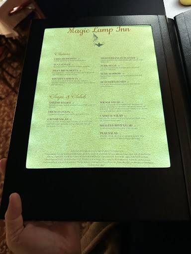 Menu at Magic Lamp Inn steakhouse, Rancho Cucamonga