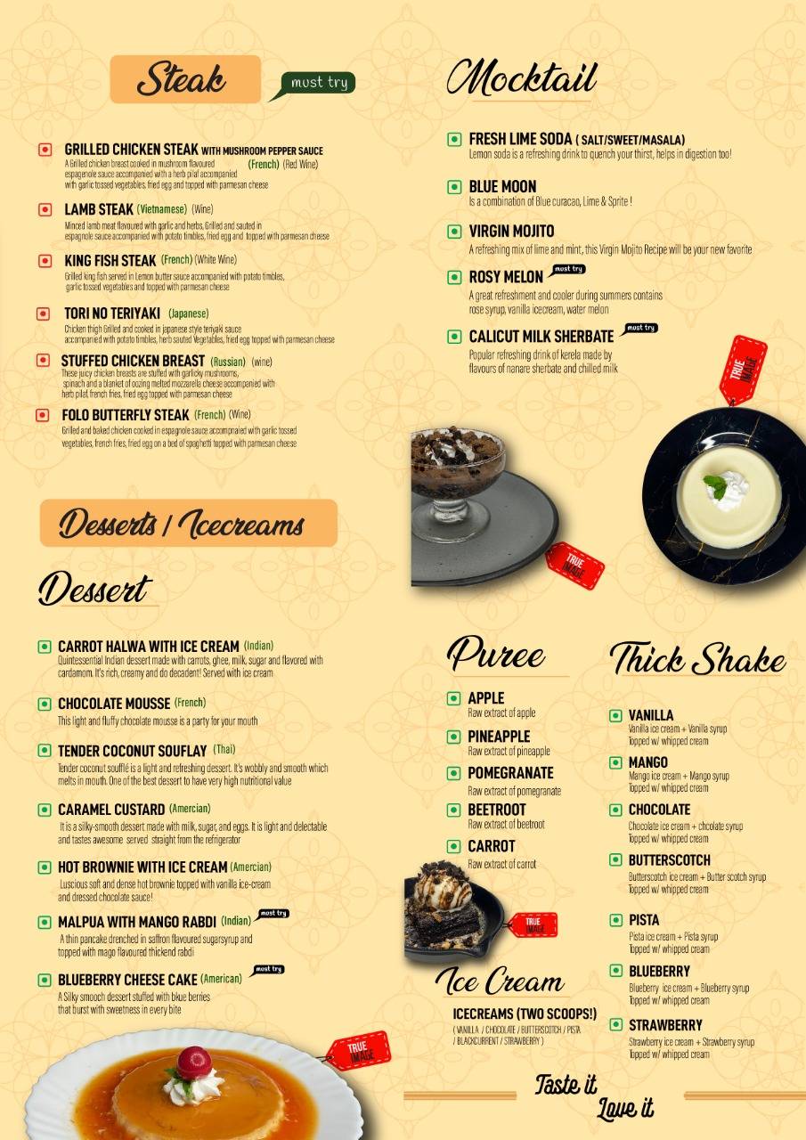 Menu at Magizham Gardens - Restaurant in Vellore, India