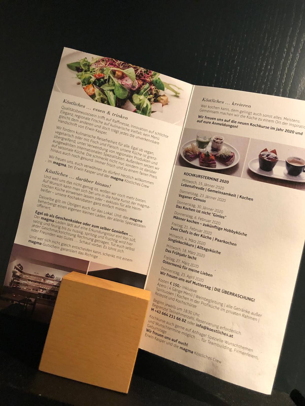Speisekarte von Magma restaurant, Feldkirch
