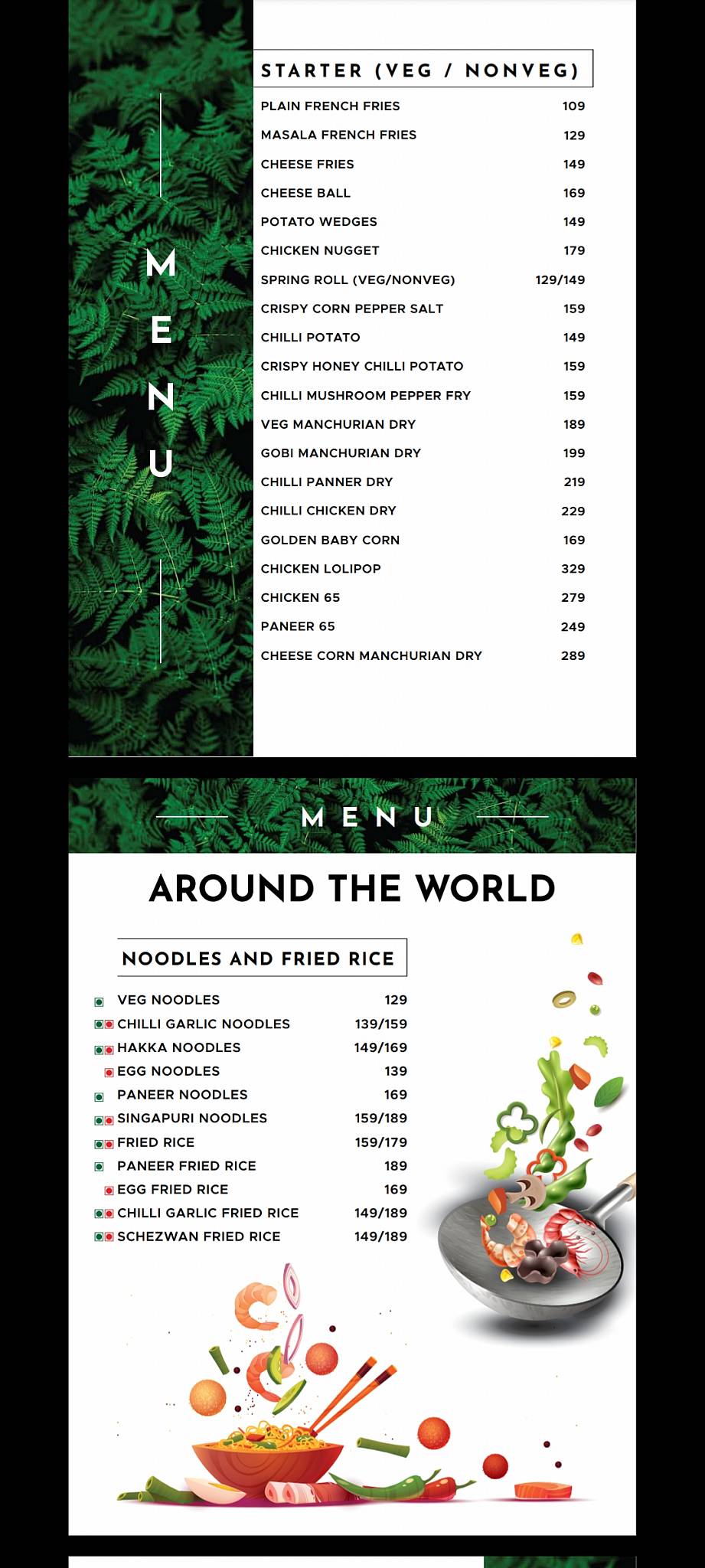 Menu at Magpie Cafe, Haldwani