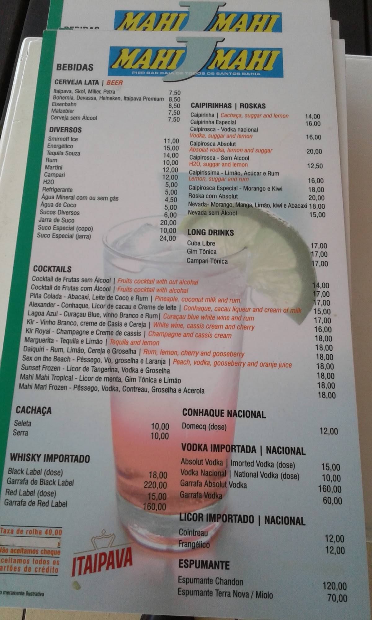 Menu em Mahi Mahi Bar e Restaurante, Salvador