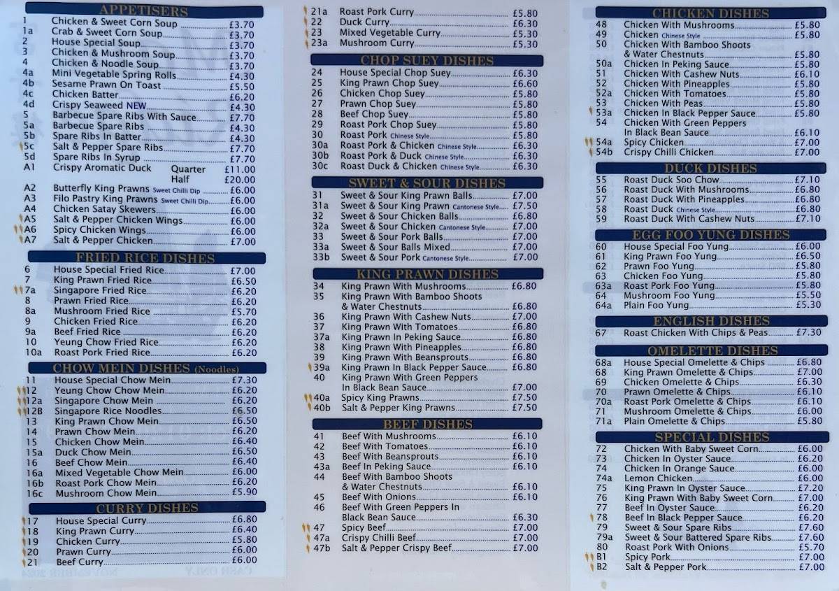 Menu at Main Ridge Take Away fast food, Boston