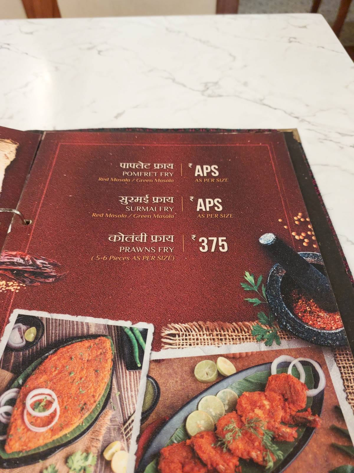 Menu at Majghar - Lalbaug, Mumbai