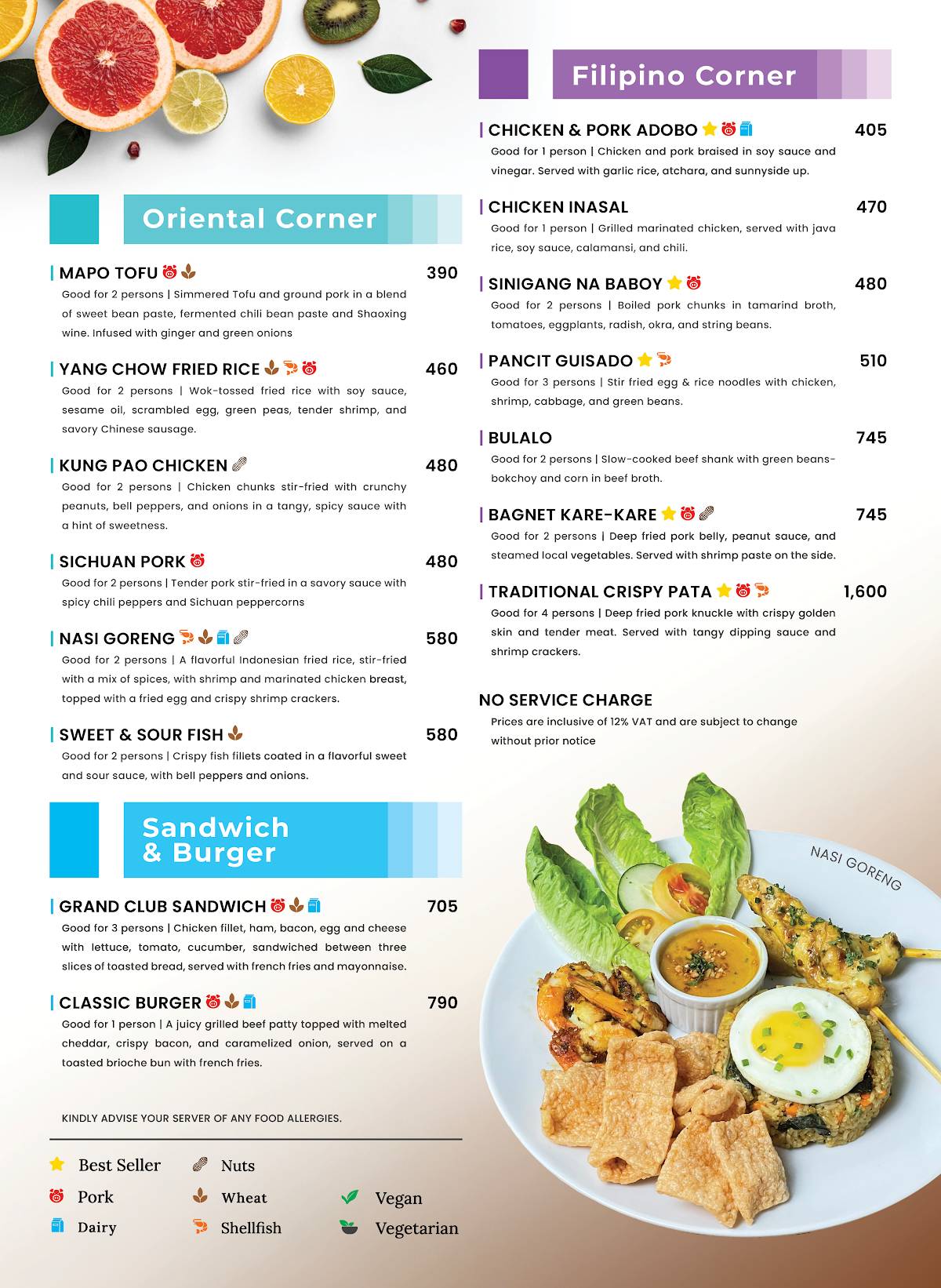 Menu at Firefly Roofdeck Restaurant, Makati, Makati