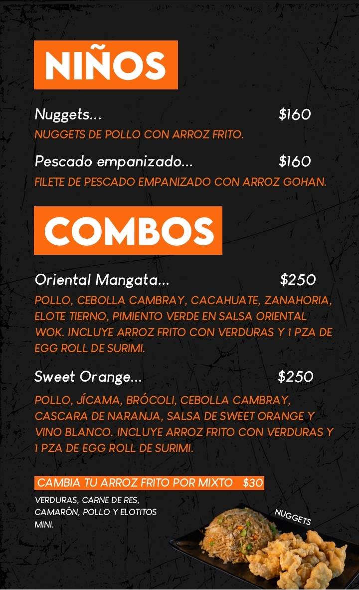 Carta del restaurante Mangata Sushi & Wok Sikara, Monterrey