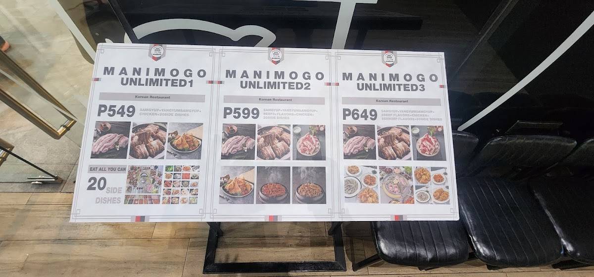 Menu at Mani Mogo Korean Restaurant - Cubao, Quezon City