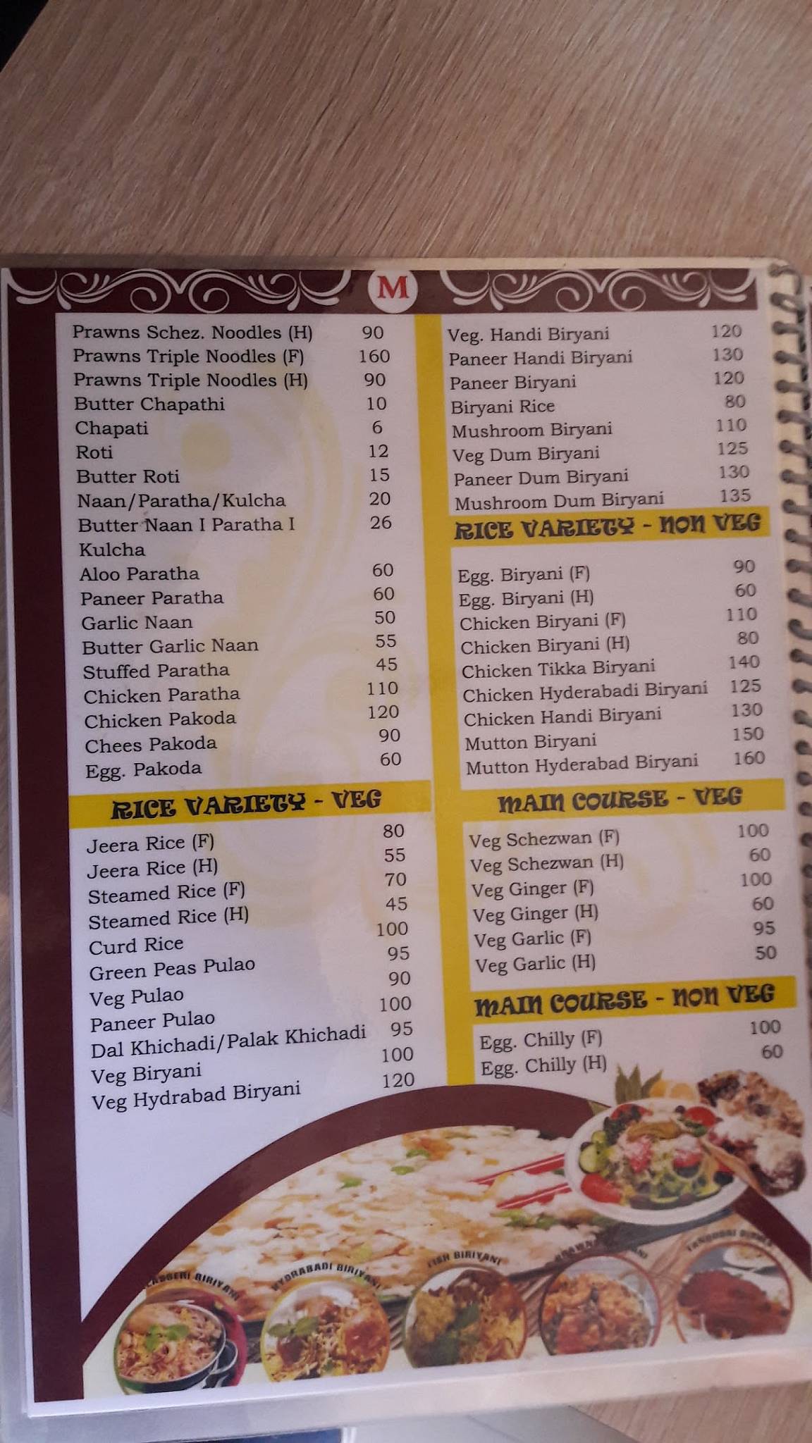 Menu at Manisha Restaurant & Bar, Mumbai