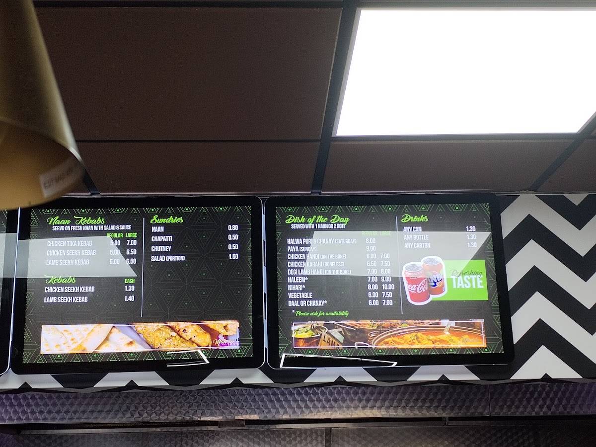 Menu at Mansha Sweet Centre fast food, Burnley