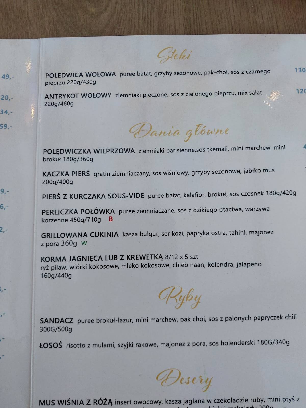 Menu at Manuka – restauracja i pokoje restaurant, Mielec