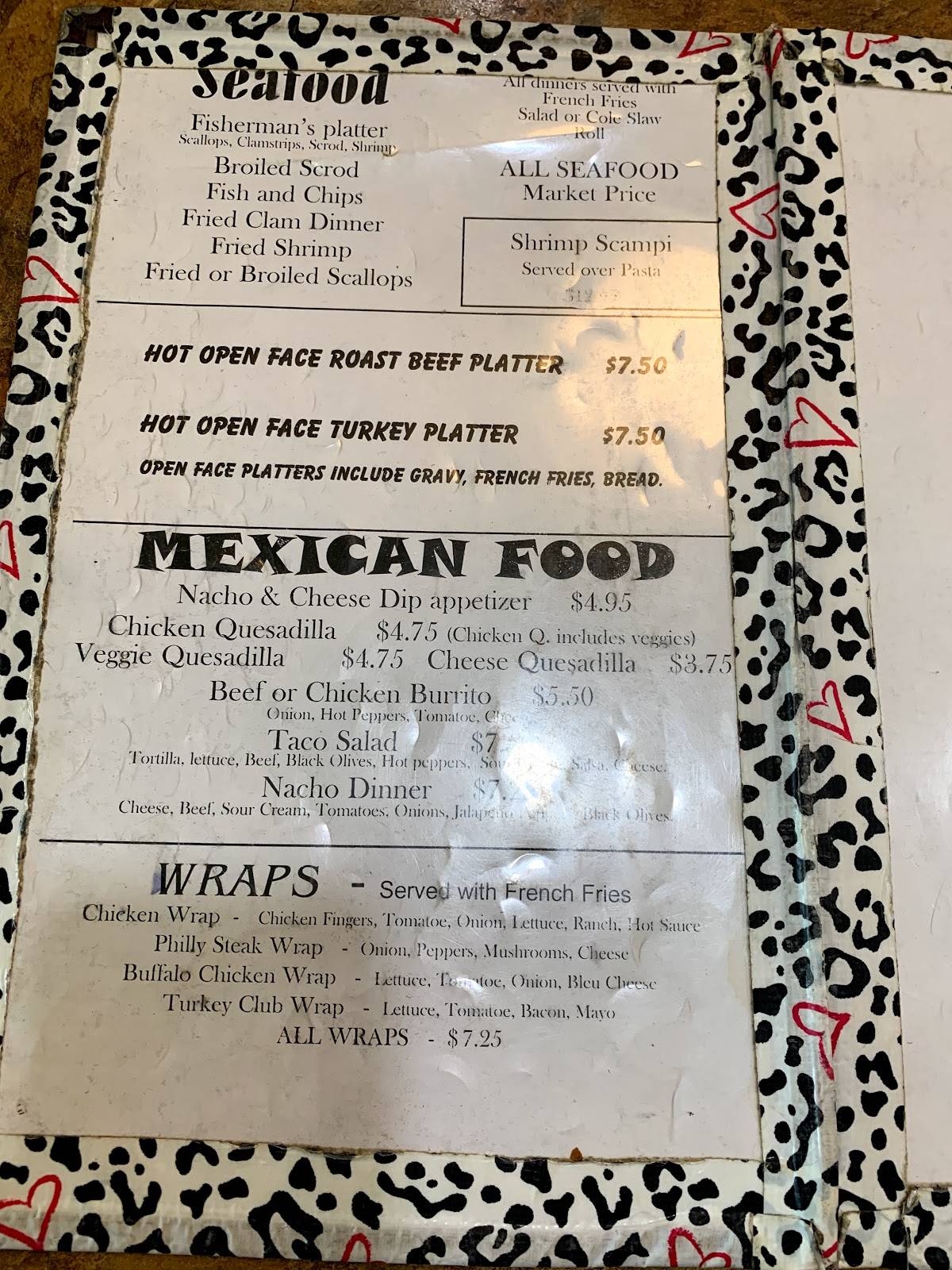 Menu at Maria's 371 Family Restaurant, Springfield, 371 River St