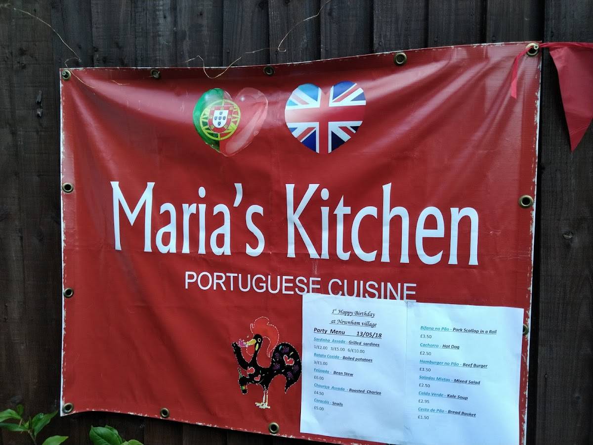 Menu at Maria's Kitchen restaurant, Newnham, The Romer Arms