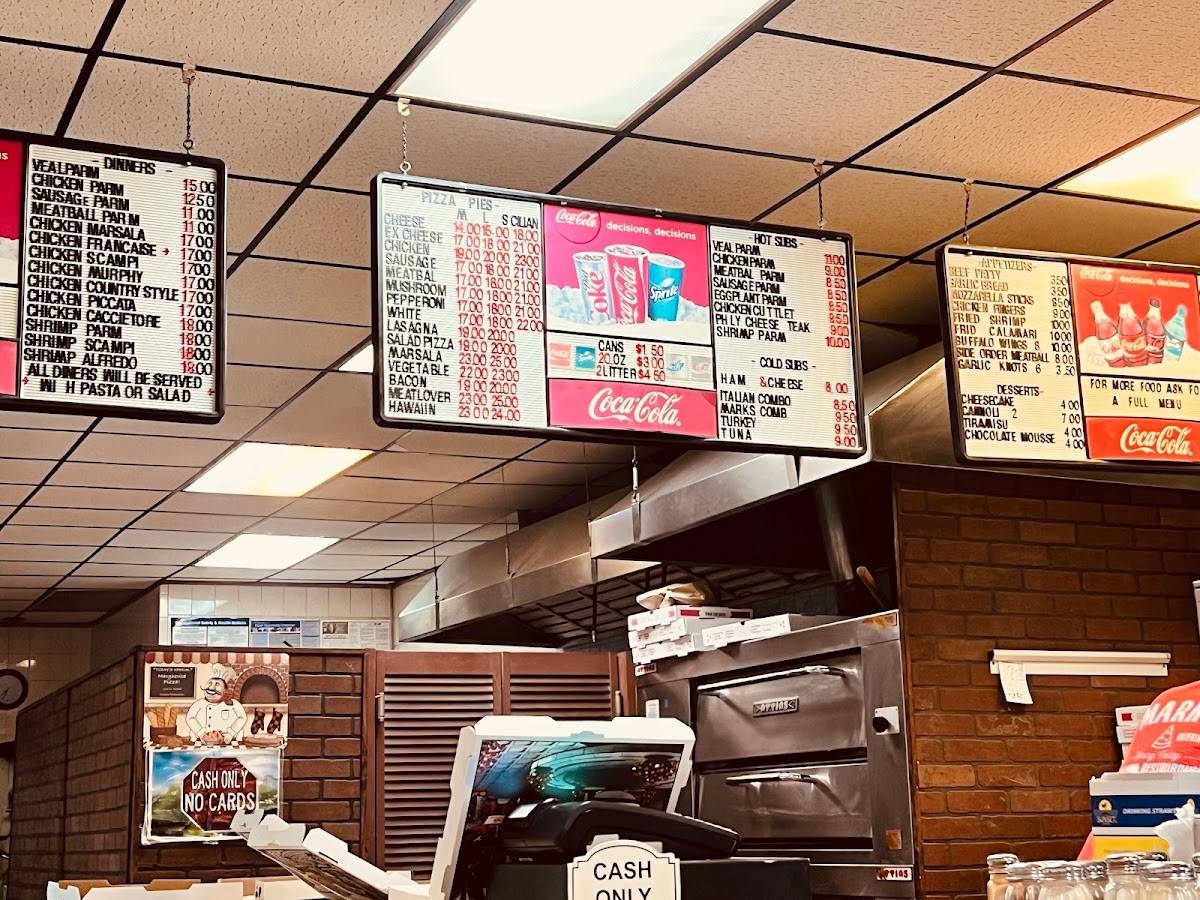 Menu at Mark's Pizza pizzeria, Spring Valley