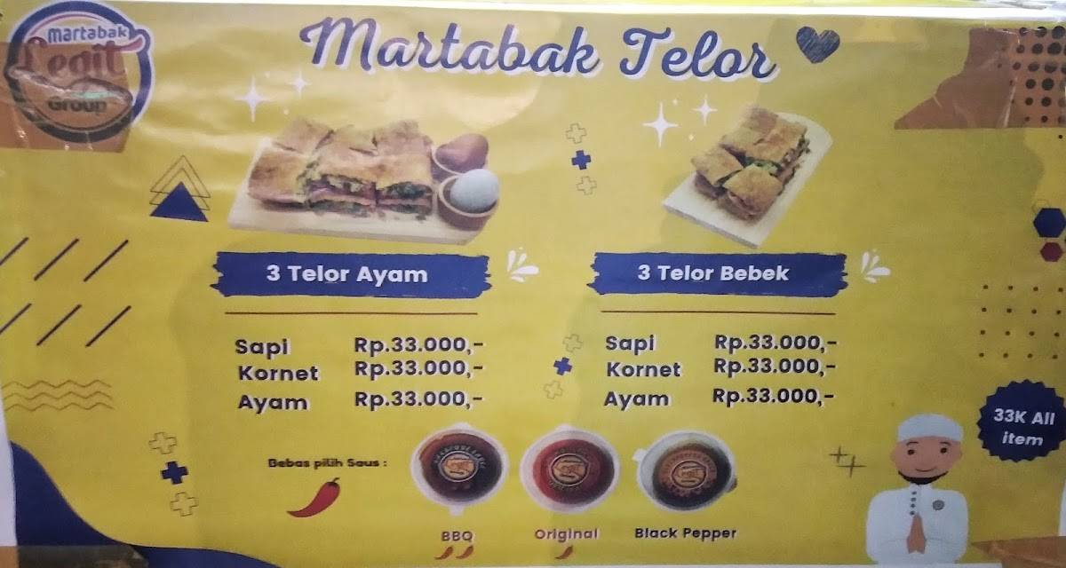 Menu at Martabak Legit Group Karawitan restaurant, Bandung