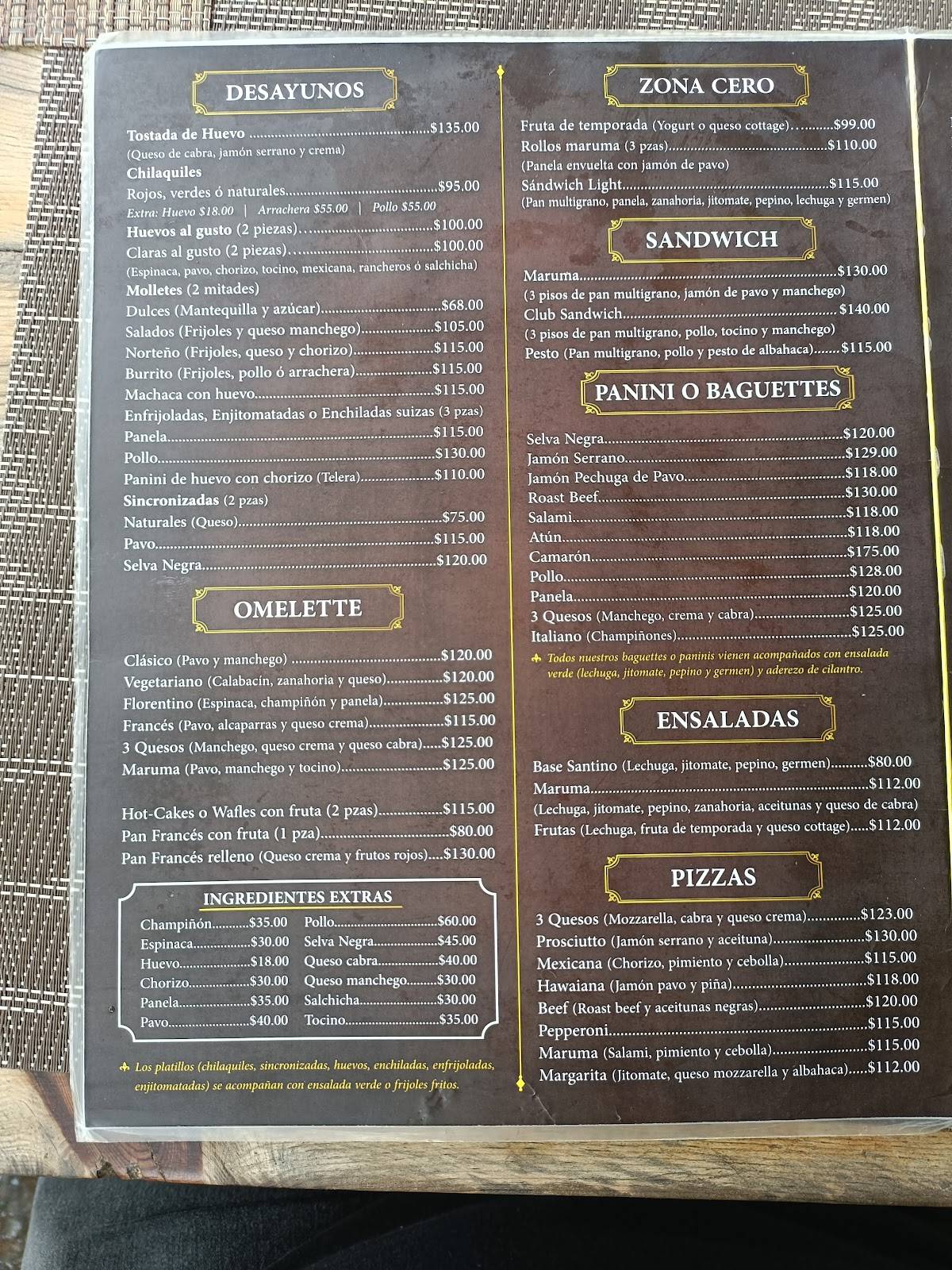 Carta de Maruma Gastrocafe, Colima, Av. Constitución 1852-Local 1-2