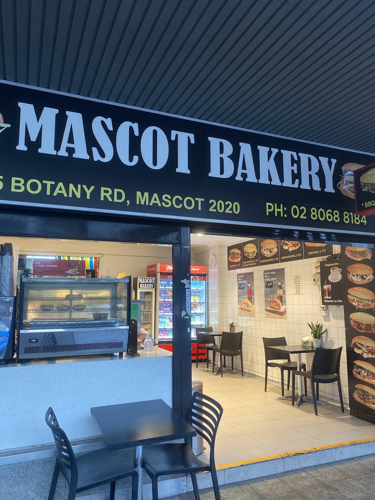 Menu at Mascot Bakery, Mascot