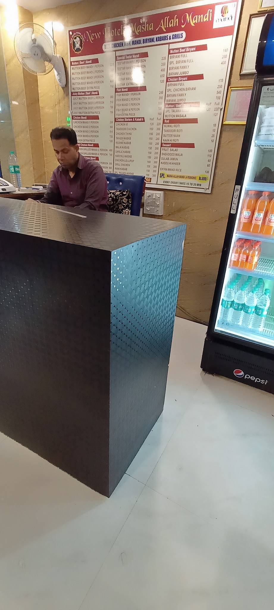 Menu at Masha Allah Mandi, Hyderabad, 8FV4+XQQ
