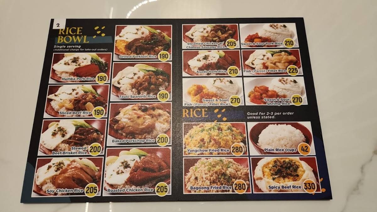 Menu at Master Po restaurant, Cebu City, Unit 9 Plaza Nouvlle