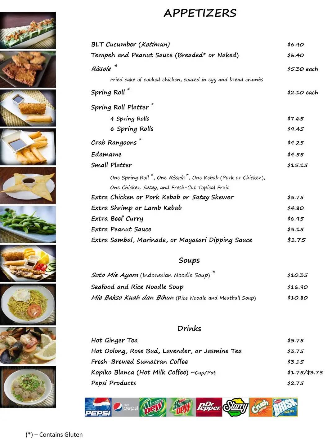 Menu at Mayasari Indonesian Grill restaurant, Greensburg