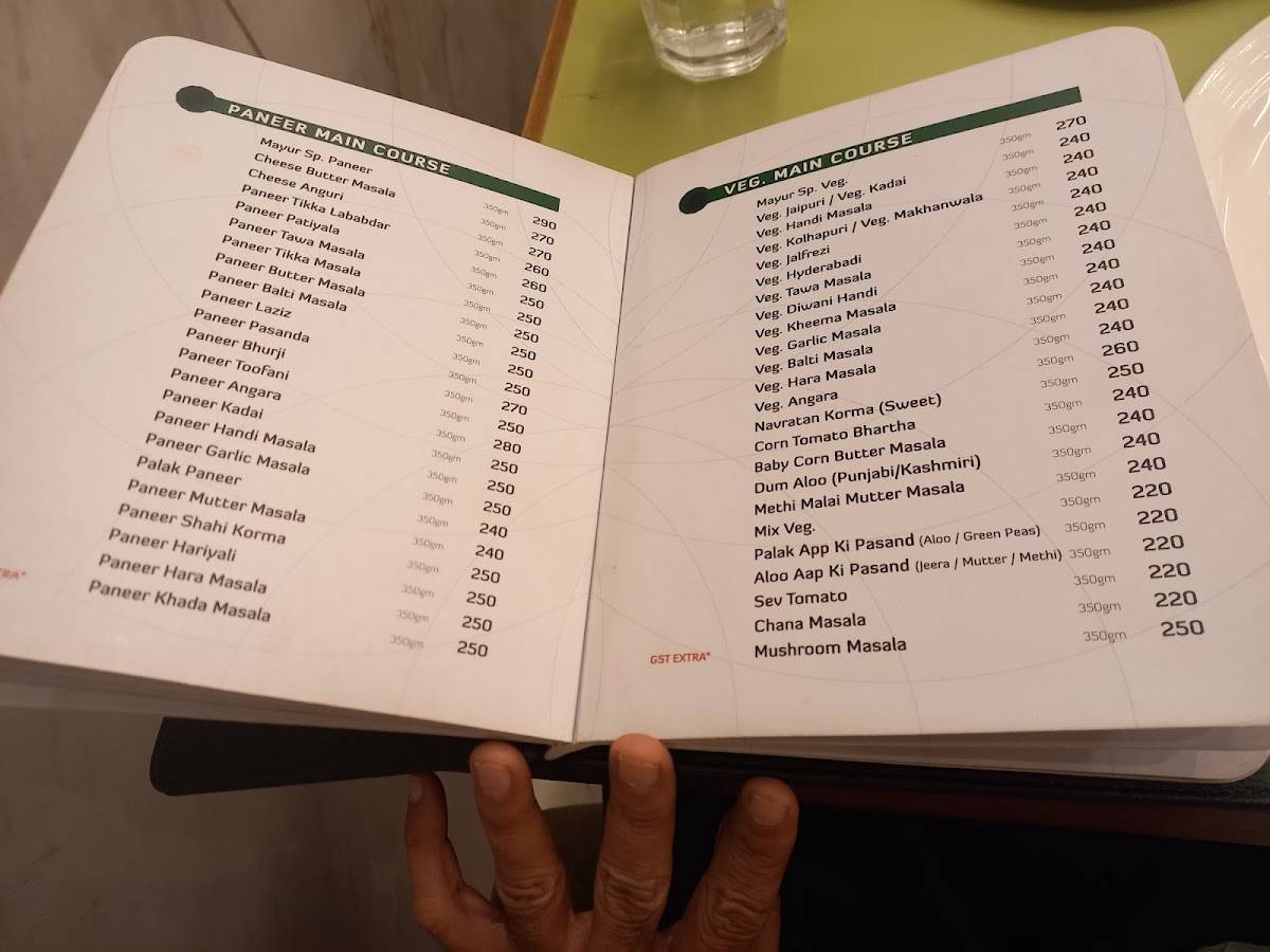 Menu at Mayur Restaurant & Banquet, Ahmedabad, Jasodanagar cross road