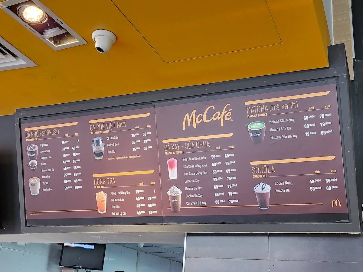 Carta del restaurante McDonald's, Ciudad Ho Chi Minh (Saigón), Tầng ...