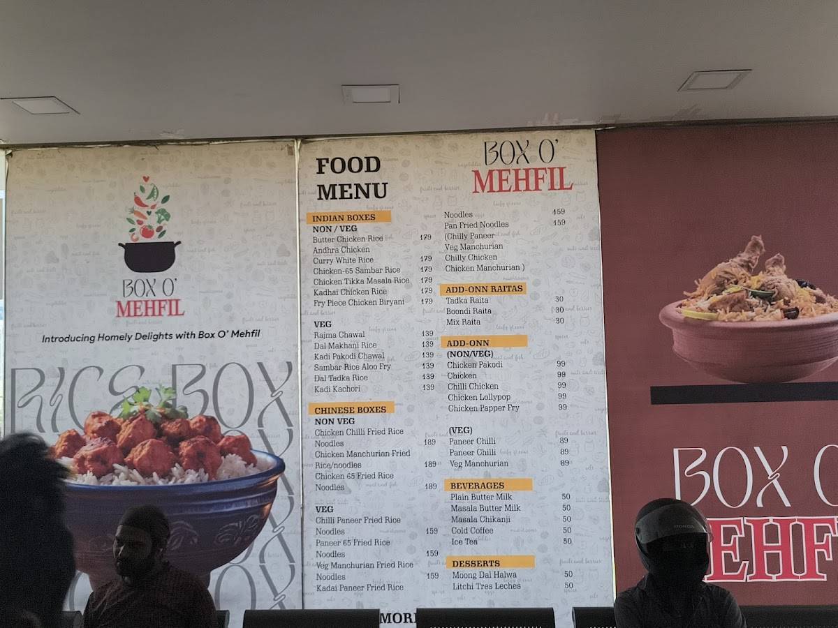 Menu at Mehfil TakeAway, Hyderabad, 3rd floor