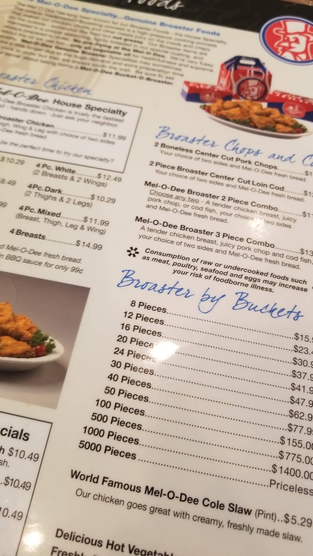 Menu at Mel-O-Dee Restaurant & Catering, New Carlisle