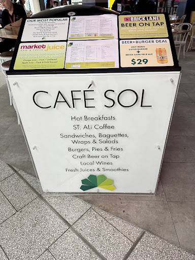 Menu at Cafe Sol, Tullamarine