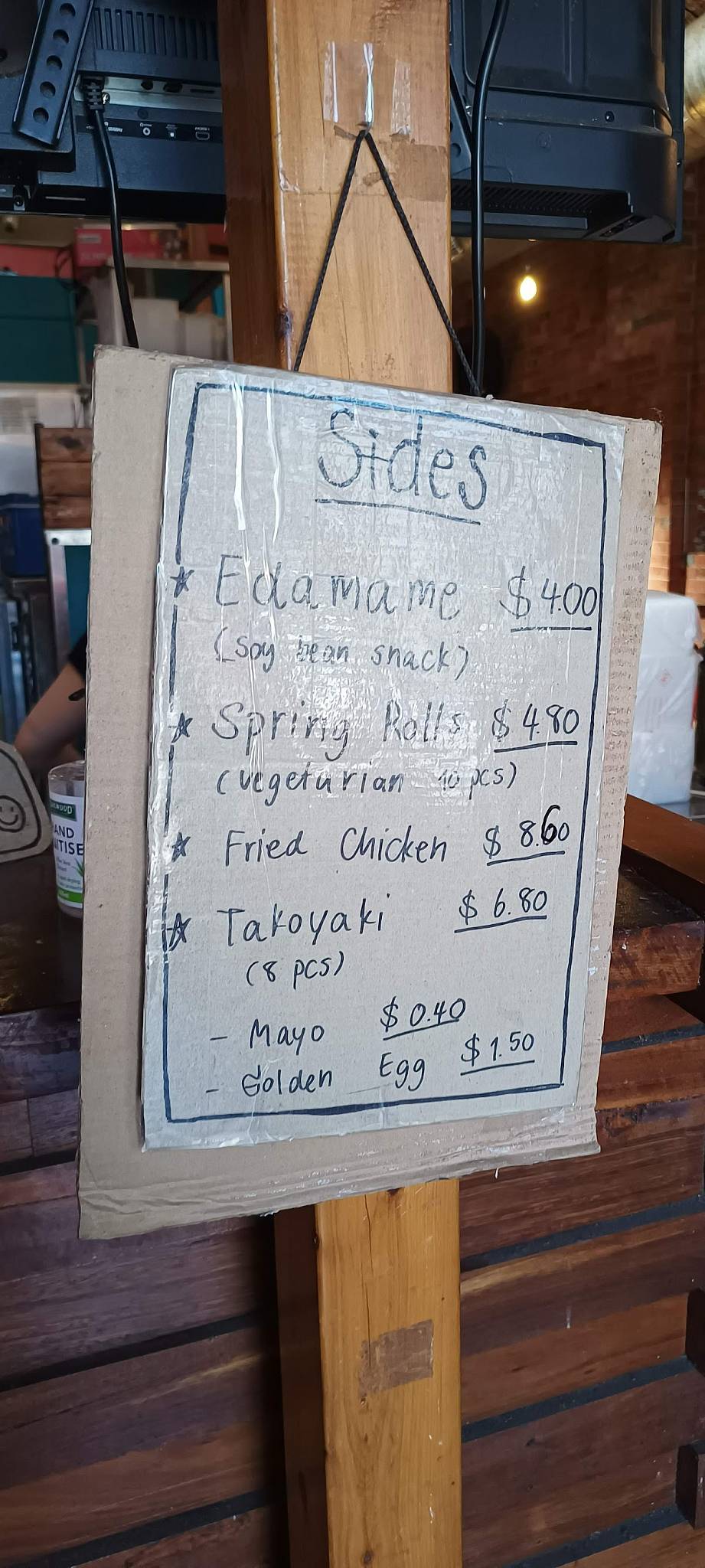 Menu at Don Tojo restaurant, Melbourne, 164 Cardigan St