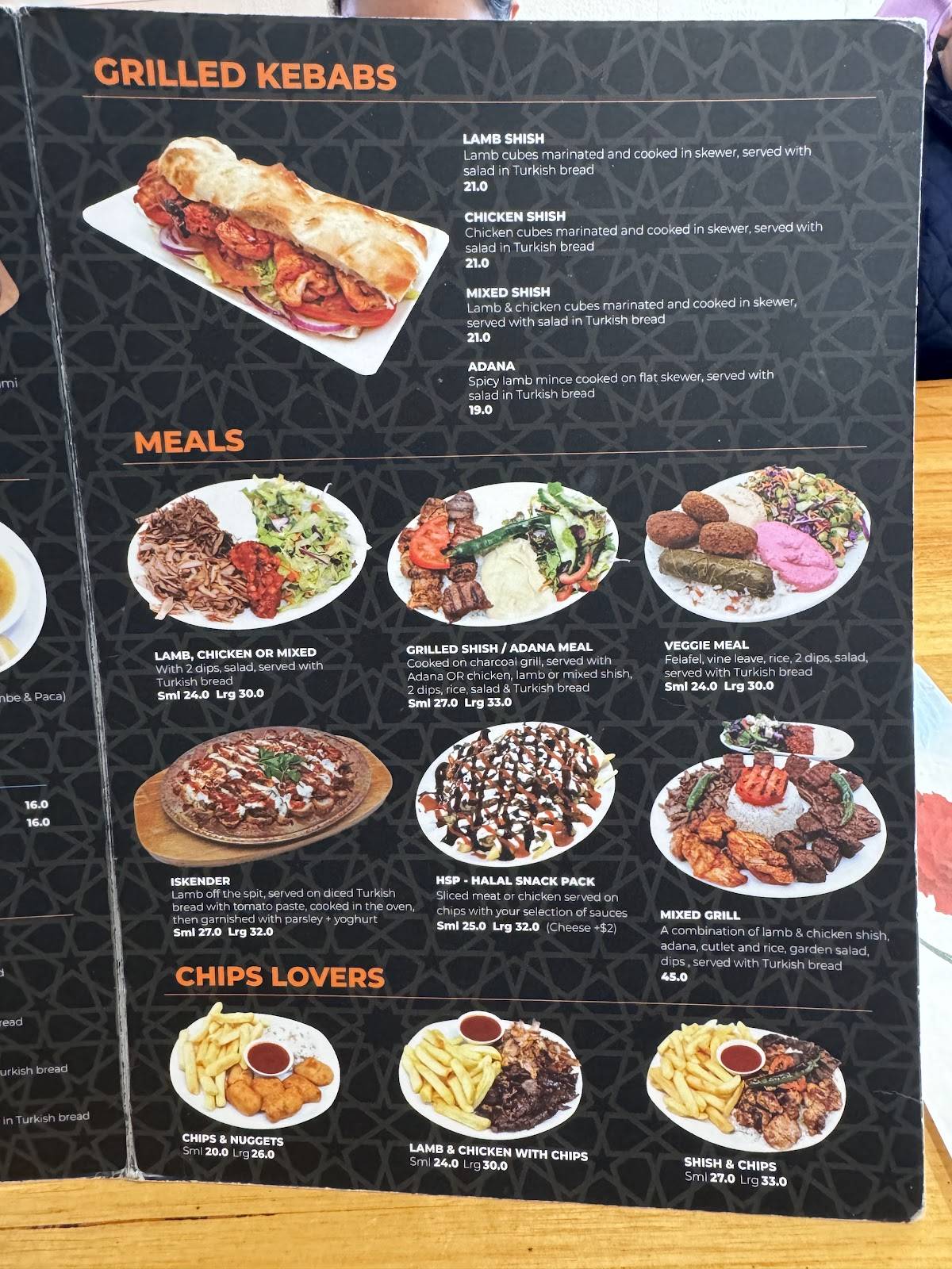 Menu at Melbourne Kebabs & Grill restaurant, Thomastown