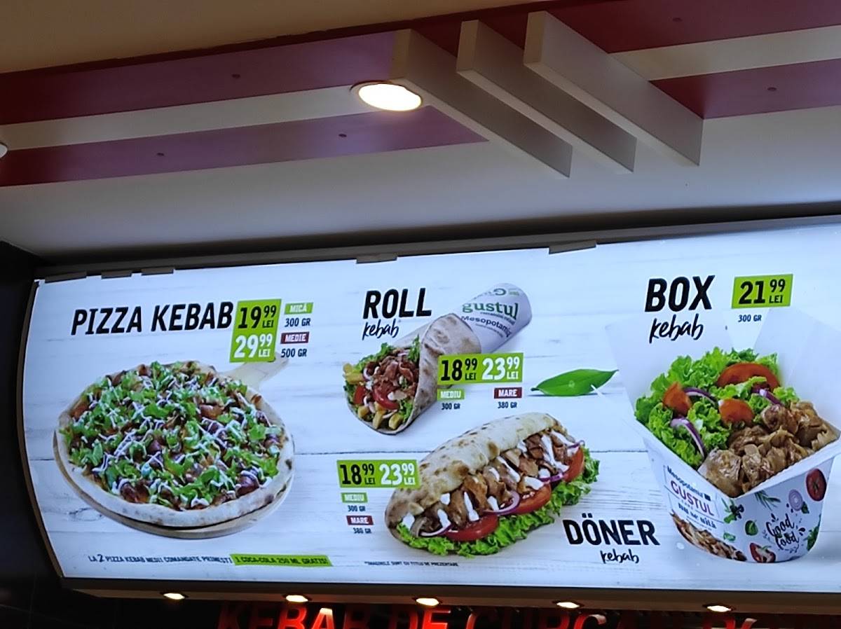 Menu at Mesopotamia, Oradea, Prima Shop
