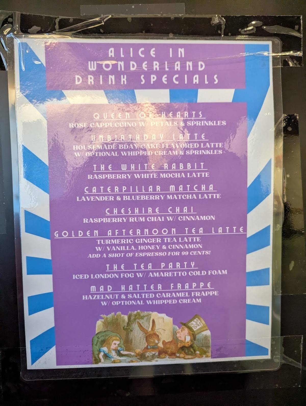 Menu at Metropolis Coffee Company cafe, Chicago, W Granville Ave